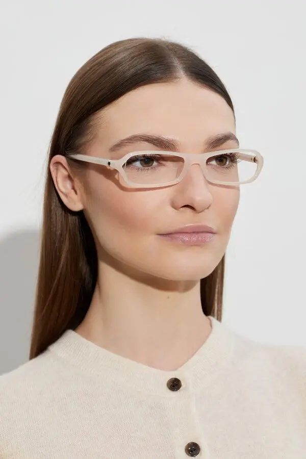 Jacquemus Rectangular Eyeglasses - Cream