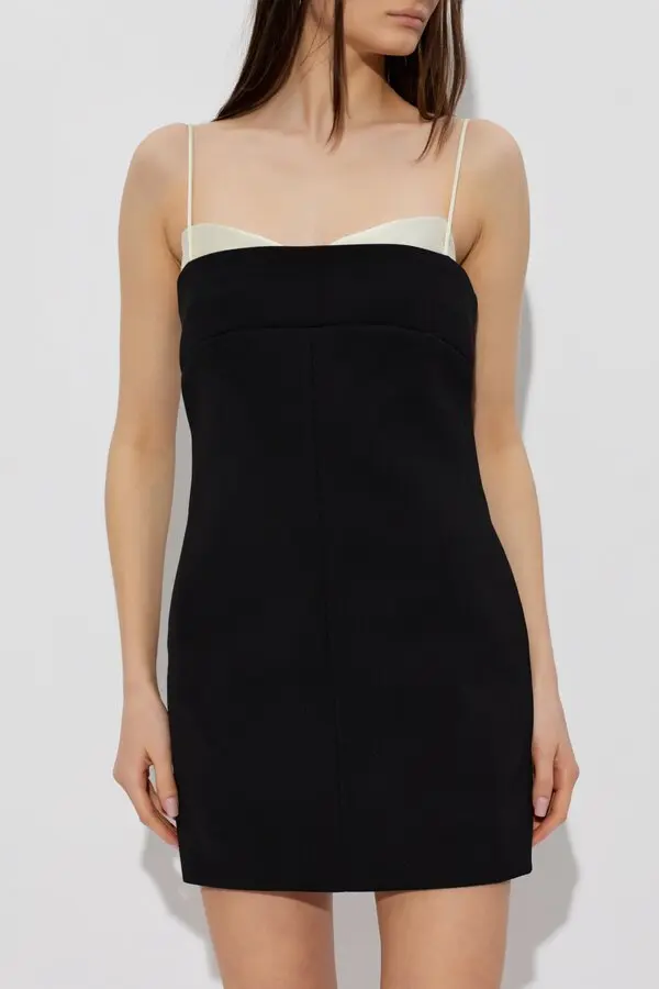 ENTIRE STUDIOS Spaghetti Strap Mini Dress - Black