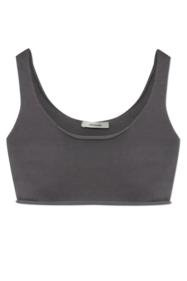 ENTIRE STUDIOS Ribbed Knit Tank Top - Grey