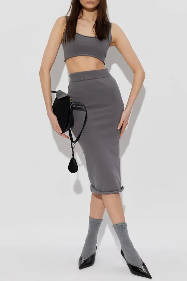 ENTIRE STUDIOS Ribbed Knit Tank Top - Grey