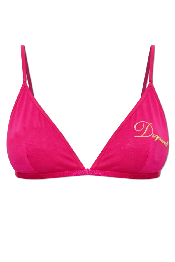 Dsquared2 Bra With Embroidered Logo - Pink