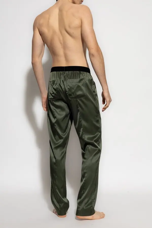 TOM FORD Silk Pajama Bottoms - Green