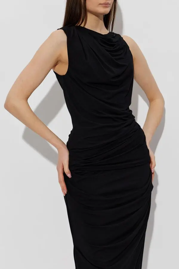 ENTIRE STUDIOS Draped Knit Top - Black