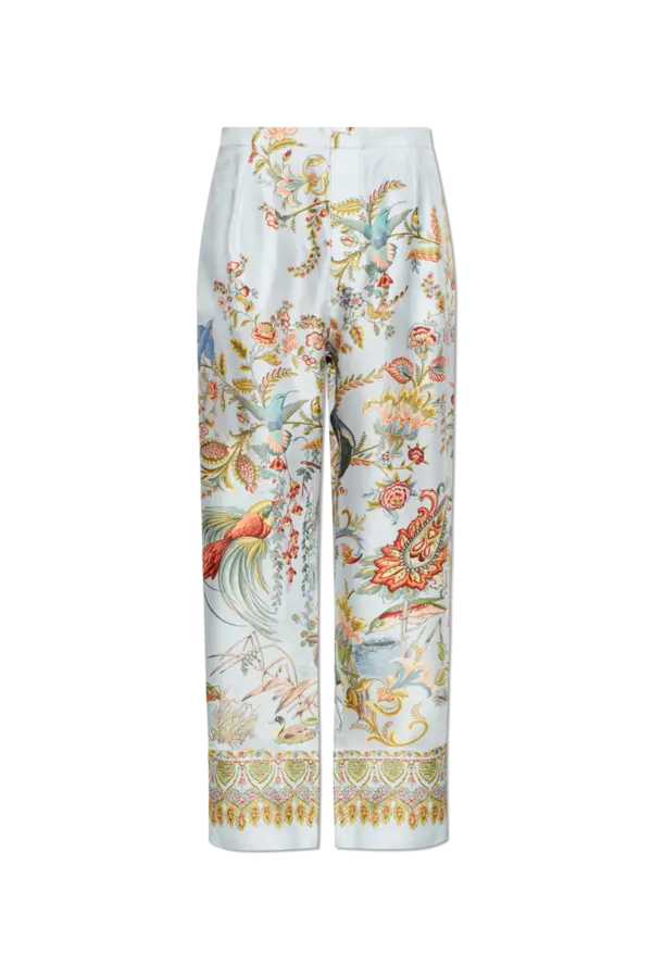 Etro Silk Wide-leg Trousers - Multicolour