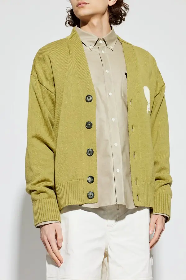 AMI Paris Cardigan With Logo