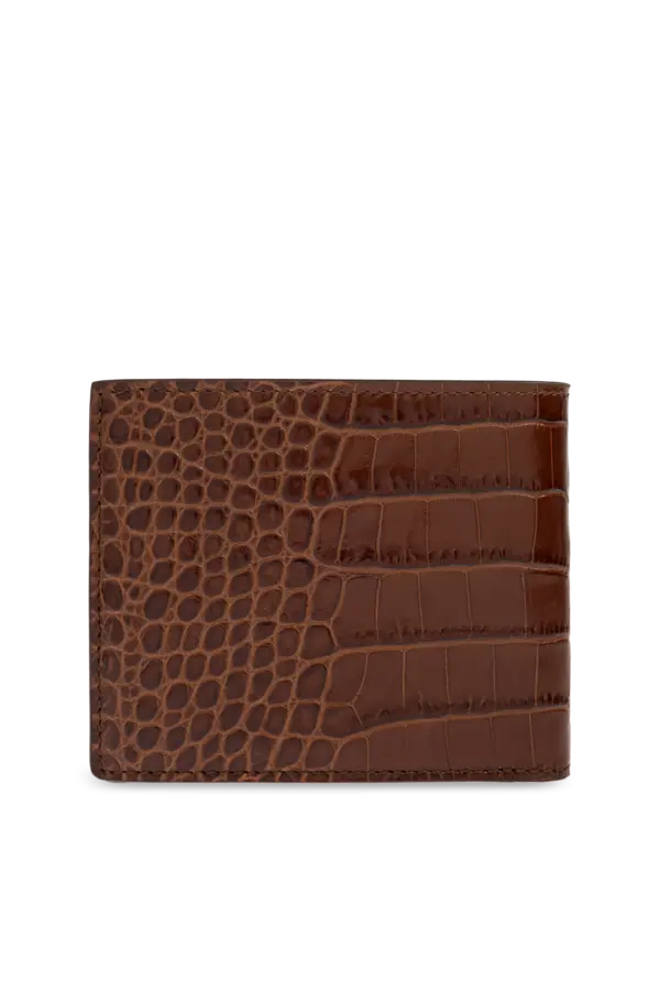 TOM FORD Foldable Leather Wallet - Brown