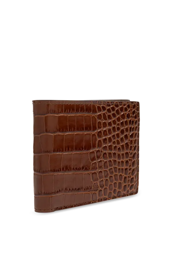TOM FORD Foldable Leather Wallet - Brown