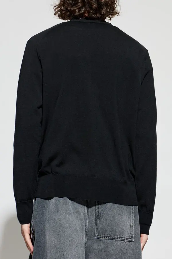AMI Paris Wool Cardigan - Black