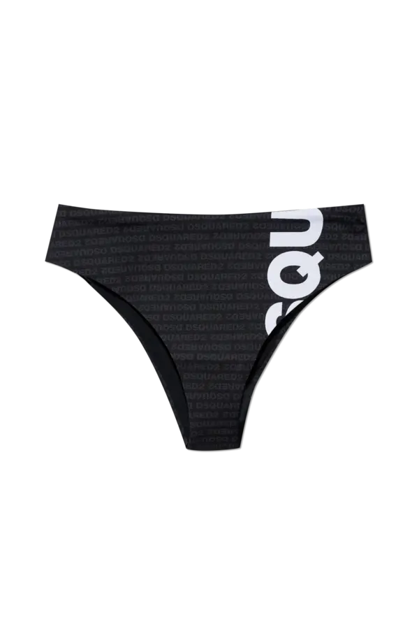 Dsquared2 Monogram Bikini Bottom - Black