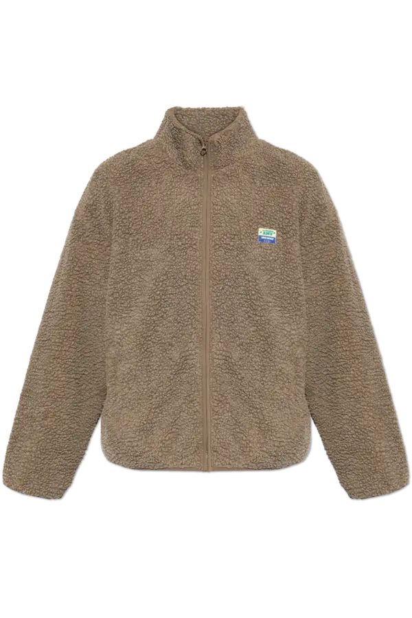 American Vintage Fleece Zip-up Sweatshirt - Beige