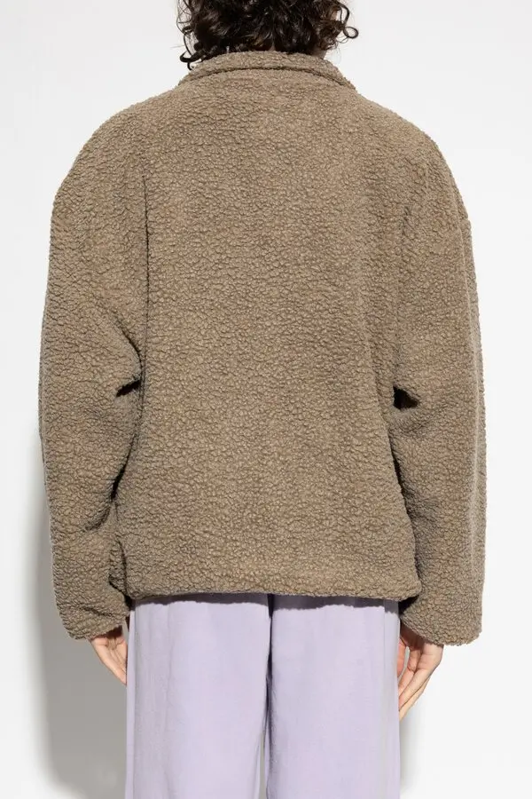 American Vintage Fleece Zip-up Sweatshirt - Beige