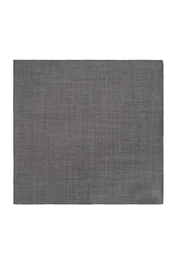 Emporio Armani Wool Pocket Square - Grey