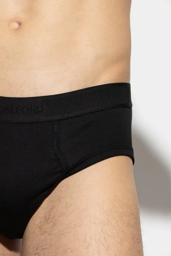 TOM FORD Briefs With Logo - Black