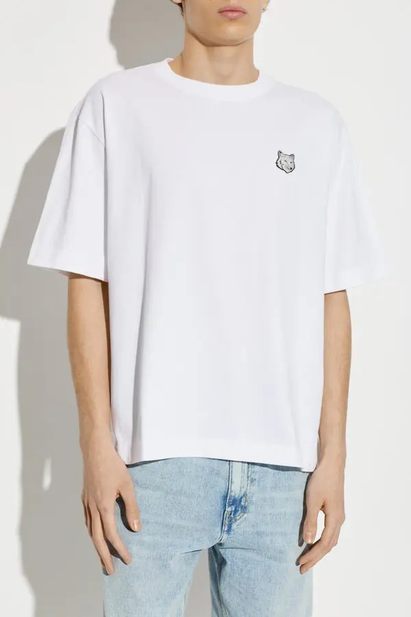 Maison Kitsuné T-shirt With Logo Patch - White