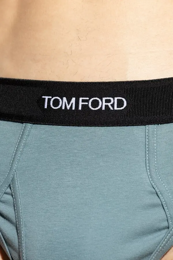 TOM FORD Briefs With Logo - Blue