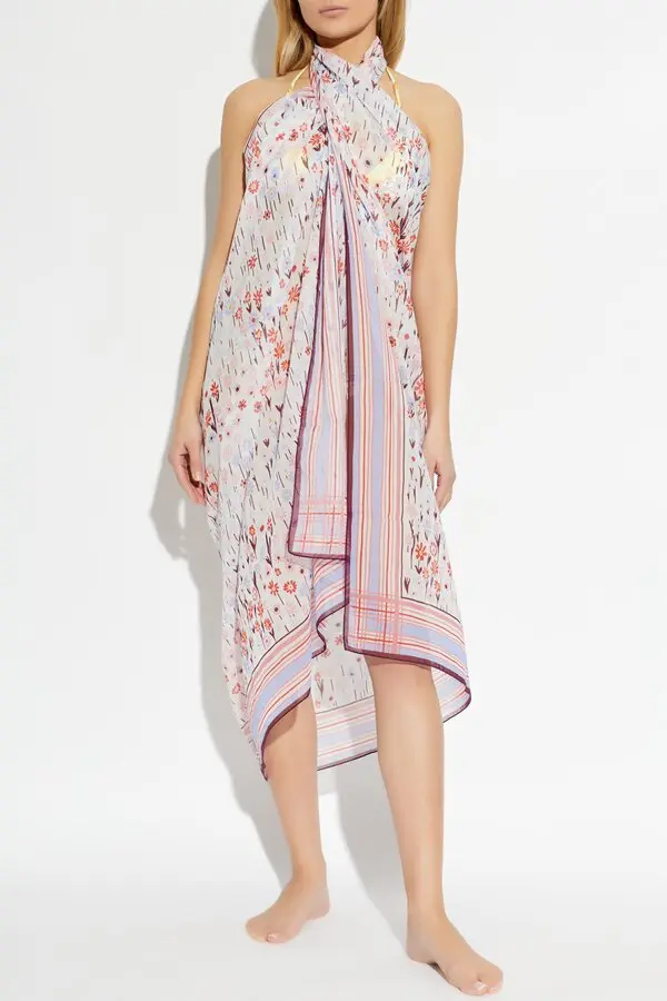 LANVIN Scarf With Floral Motif