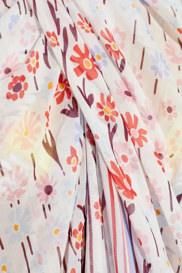 LANVIN Scarf With Floral Motif