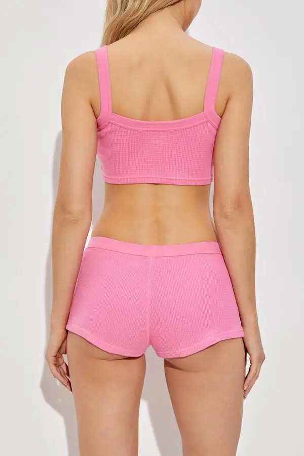 Alexander Wang Short Lingerie Top With Straps - Pink