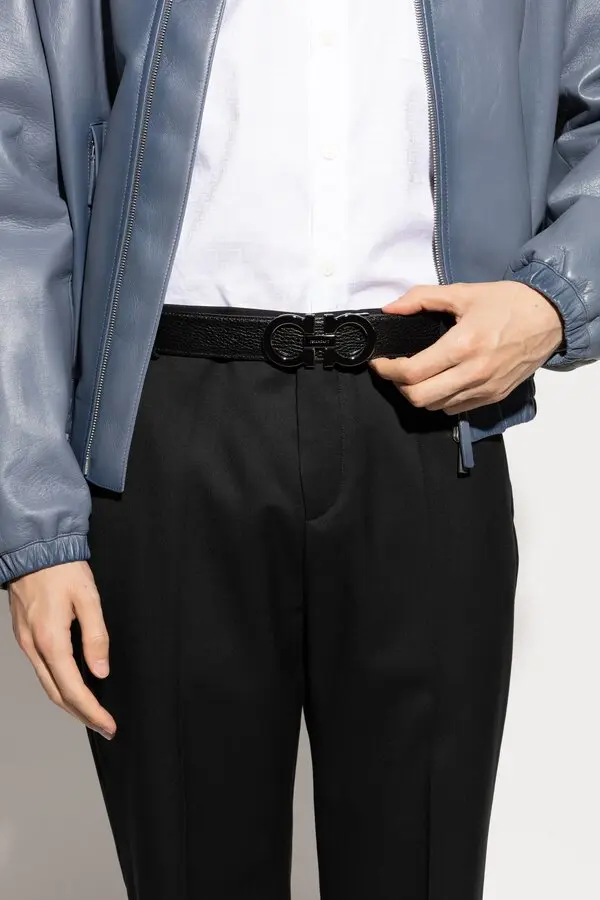 FERRAGAMO Double-sided Belt - Grey