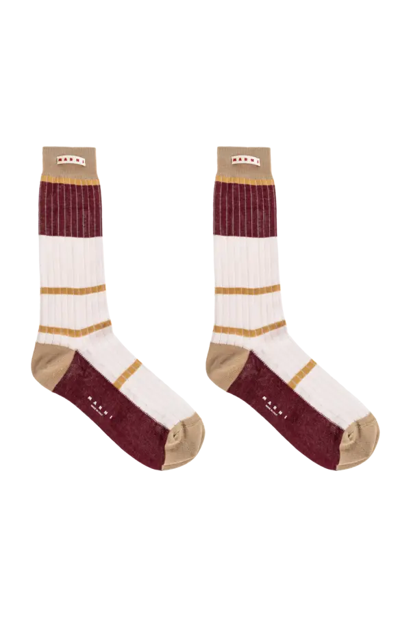 Marni Striped Socks - Pink