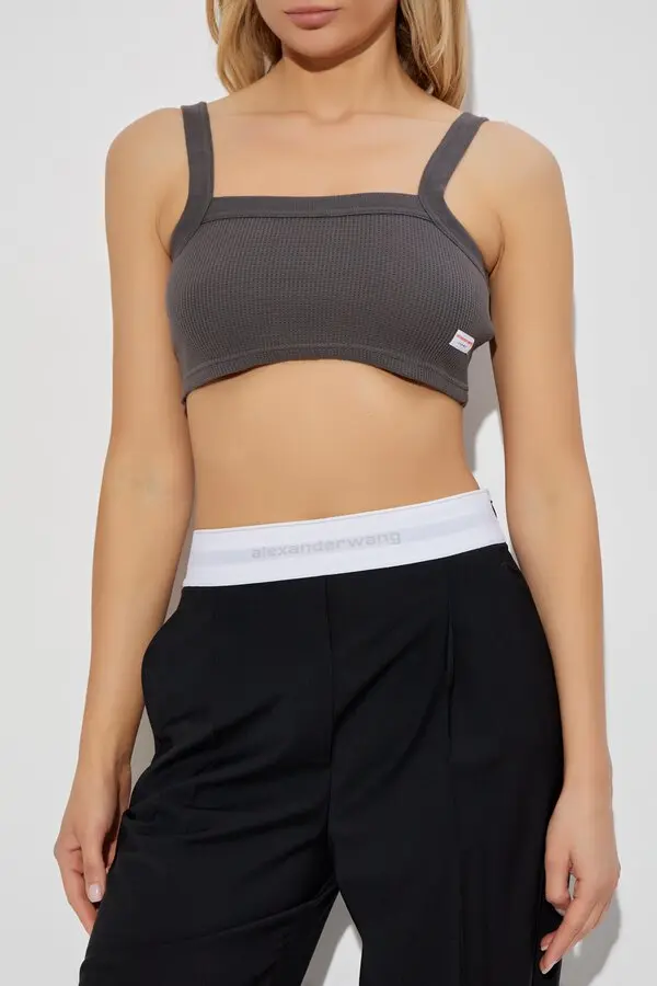 Alexander Wang Lingerie Crop Top - Grey