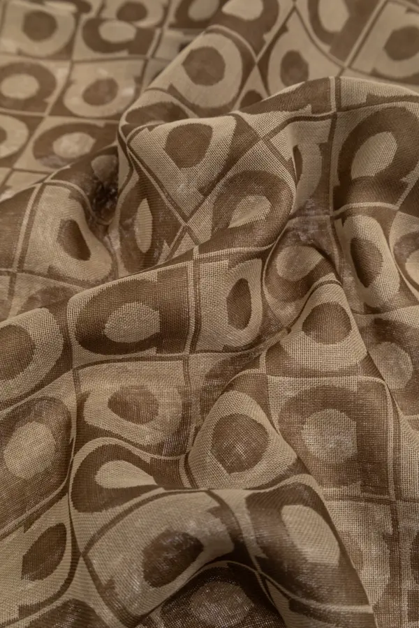 FERRAGAMO Scarf With Monogram - Beige