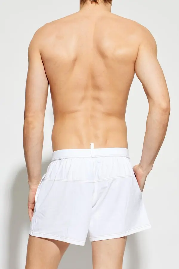 Dsquared2 Cotton Boxers With Logo - White