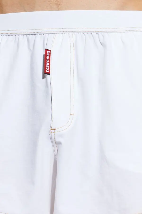 Dsquared2 Cotton Boxers With Logo - White