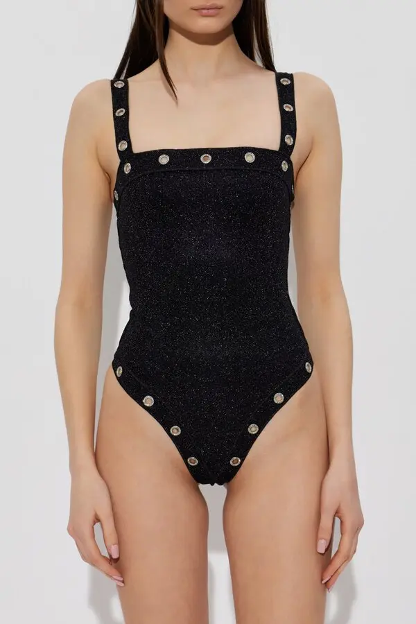 Oseree Eyelet Embellished One-piece Swimsuit