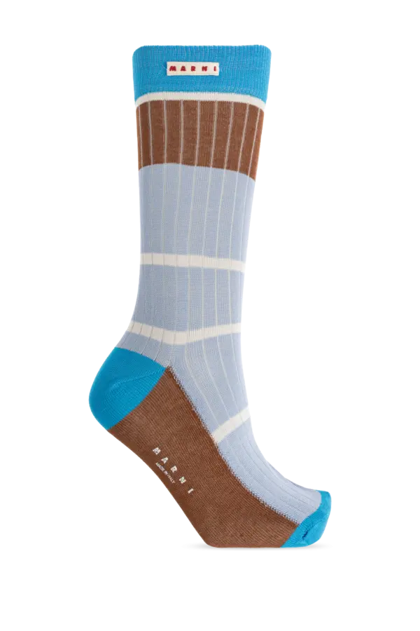 Marni Logo Socks - Blue