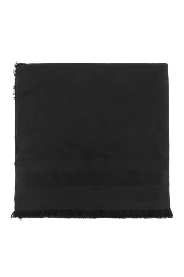 Emporio Armani Scarf With Logo - Black