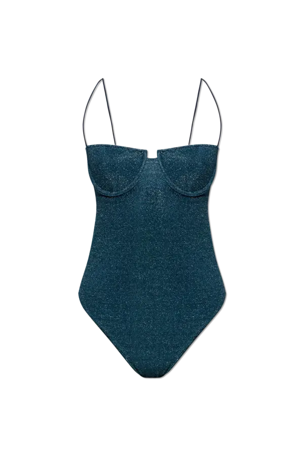 Oseree Corset-style One-piece Swimsuit - Blue