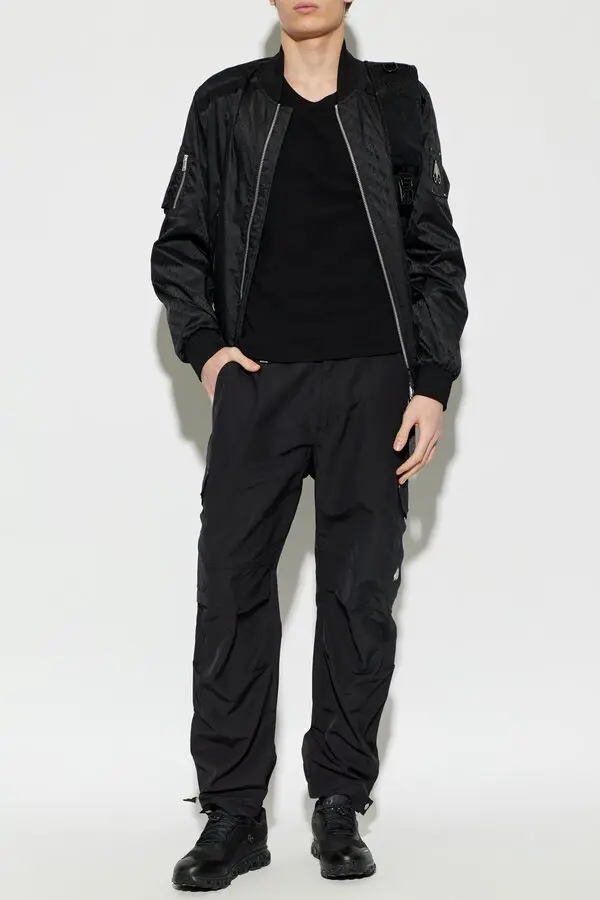 Moose Knuckles Cargo Trousers With Ruching - Black