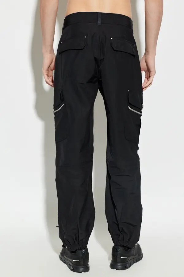 Moose Knuckles Cargo Trousers With Ruching - Black