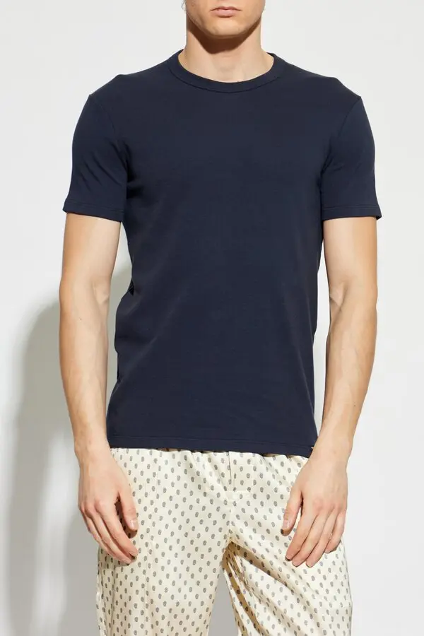 TOM FORD Crew Neck T-shirt - Navy Blue