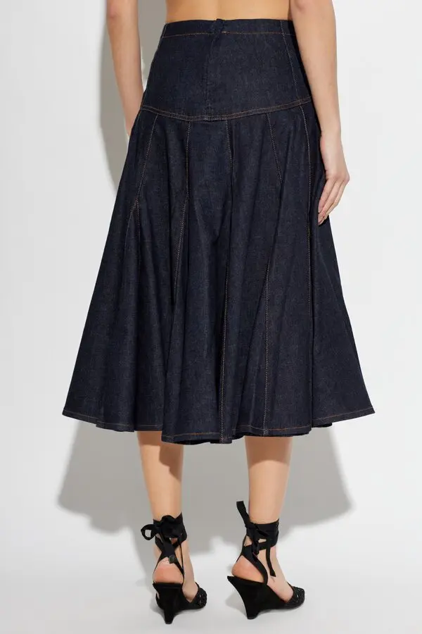 Jacquemus Lavoir Denim Midi Skirt - Navy Blue