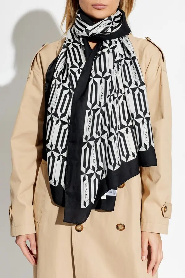 LANVIN Silk Scarf - Black