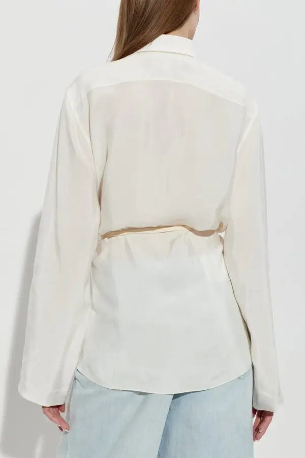 MAISON MARGIELA Draped Front Shirt - Cream