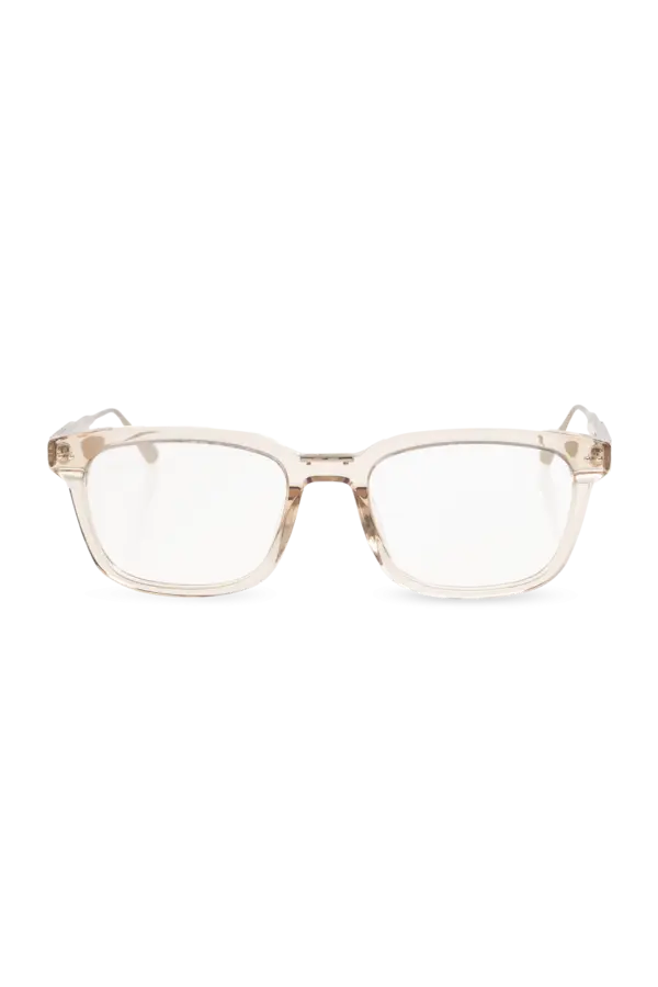 Linda Farrow Rectangular Frame Glasses - Beige