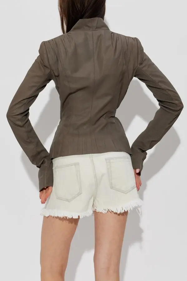 Rick Owens Hollywood Leather Jacket - Brown