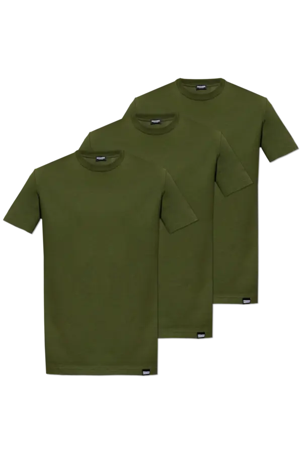 Dsquared2 3-pack Of Underwear T-shirts - Green