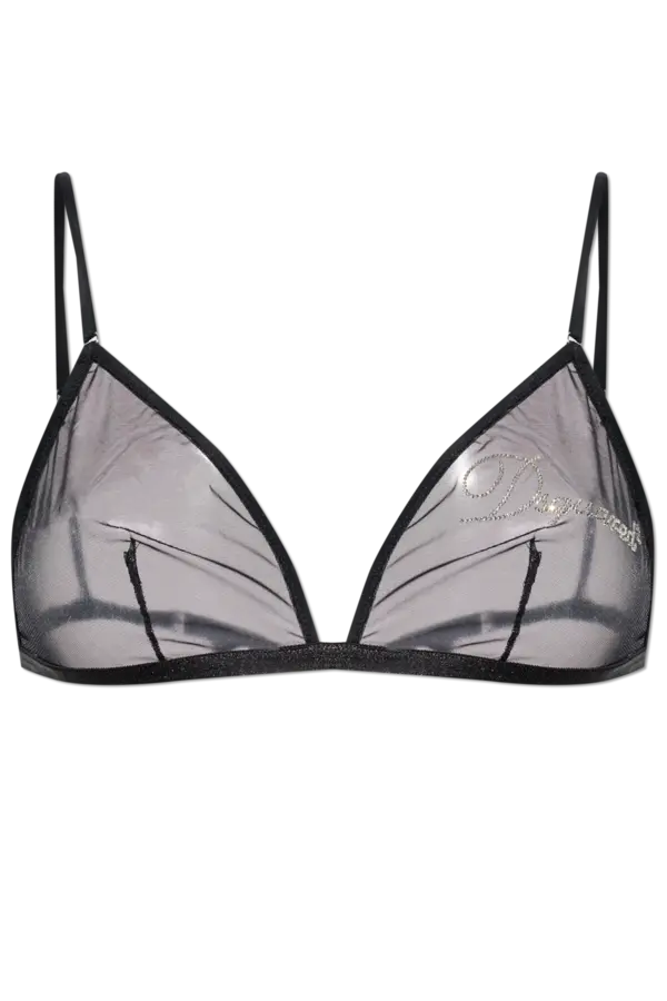 Dsquared2 Bra With Sequin Logo - Black