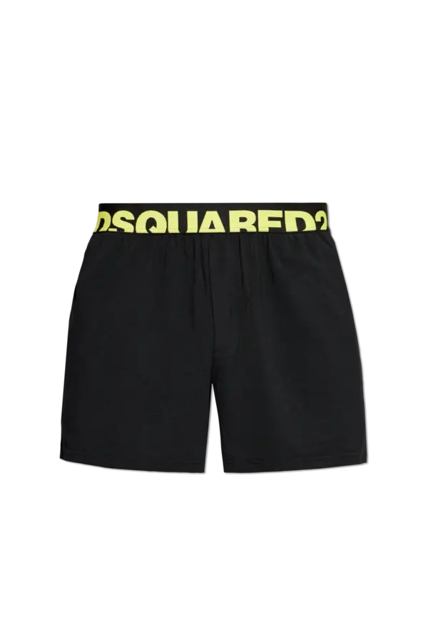 Dsquared2 Cotton Boxers With Logo - Black