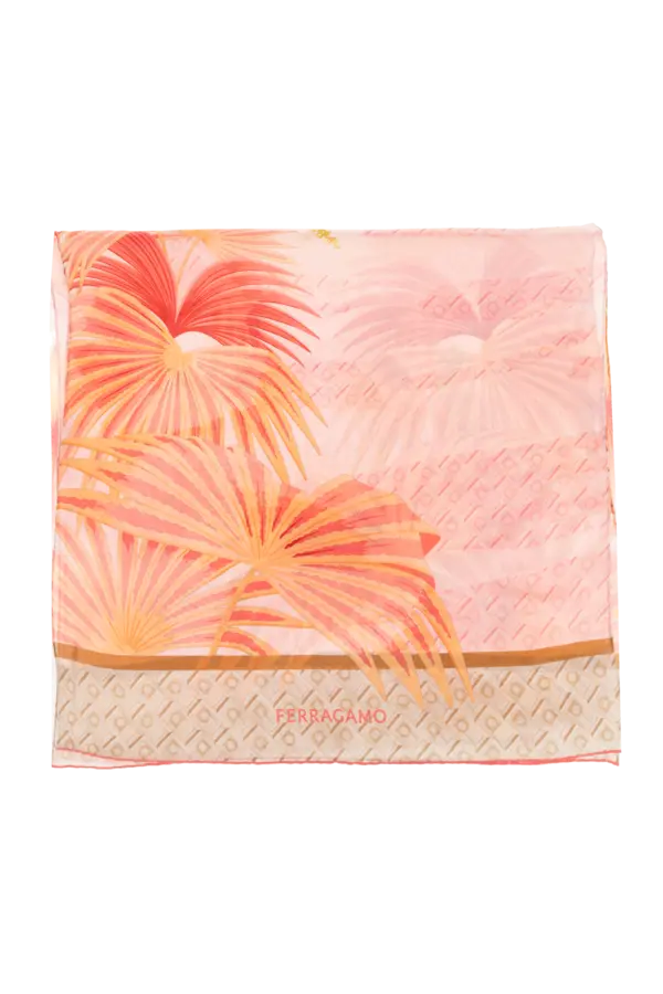 FERRAGAMO Silk Scarf With Print - Pink