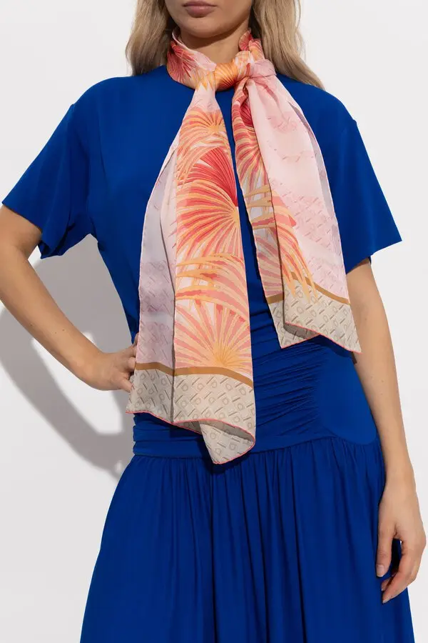 FERRAGAMO Silk Scarf With Print