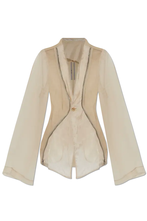 Rick Owens Transparent Jacket - Beige