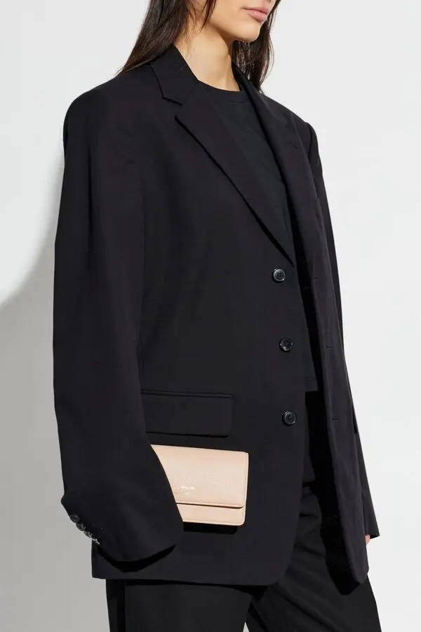 Emporio Armani Leather Clutch With Chain Strap