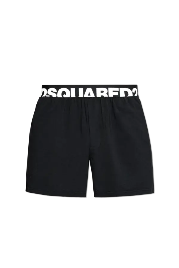 Dsquared2 Cotton Boxers With Logo - Black