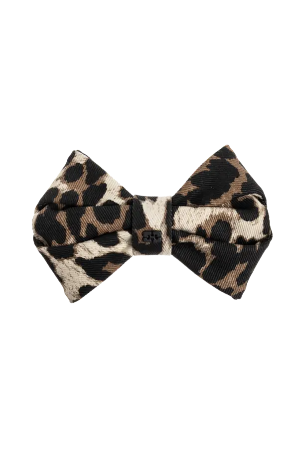 GANNI Hair Clip With Animal Motif - Brown