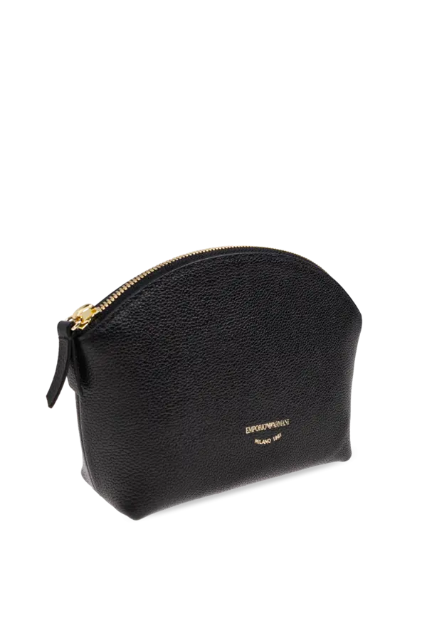Emporio Armani Leather Toiletry Bag